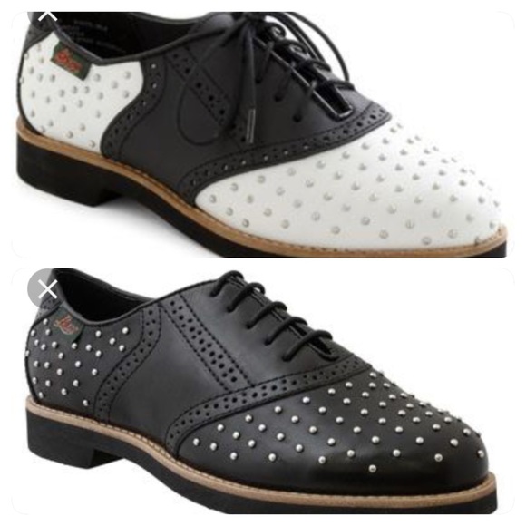 Bass | Shoes | Iso Bass Studded Saddle Shoes Sz 75 Or 8 | Poshmark